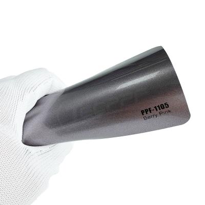 China Berry Pink Colour Change Paint Protection Film Heat Healing 8mil Thickness for sale