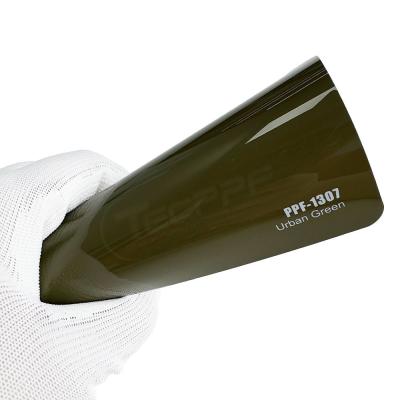 China 8mil Colour Change Paint Protection Film With Polymeric Hydrophobic Layer In Urban Green for sale
