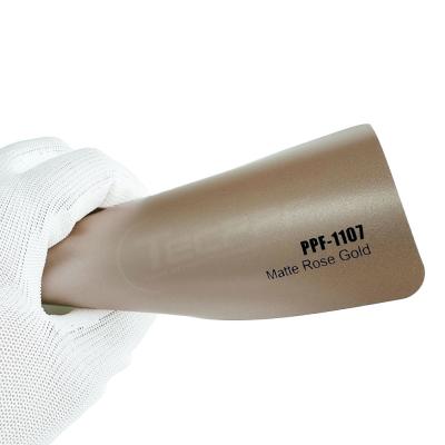 China Matte Rose Gold Colour 8mil Thickness Colour Change Paint Protection Film 1.52x16m / 60inchx53ft for sale