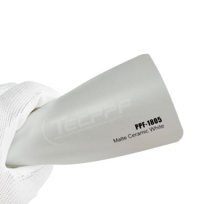 China Polymeric Hydrophobic Layer Matte Ceramic White Colour 8mil Colour Change Paint Protection Film 1.52x16m / 60inchx53ft for sale