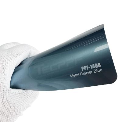 China PPF-1408 Metal Glacier Blue Color Paint Protection Film Stain Proof for sale