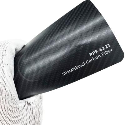 China PPF-6121 Matte Black Carbon Fiber Paint Protection Film 8mil Color PPF for sale