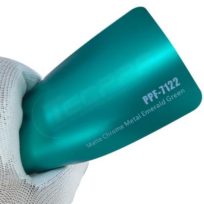 China PPF-7122 Matte Chrome Metal Emerald Green Color Paint Protection Film For Car Scratch for sale