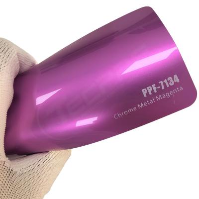 China PPF-7134 Chrome Metal Magenta Color Paint Protection Film For Car Scratch for sale