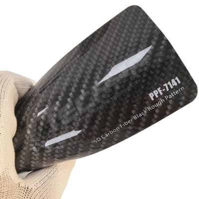 China PPF-7141 5D Carbon Fiber Black Rough Pattern Color Paint Protection Film For Car Scratch for sale