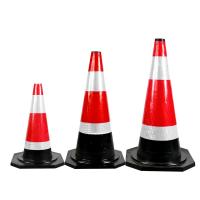 China Road Safety Reflective rubber Traffic Cone for sale