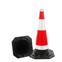 China Road Safety Reflective rubber Traffic Cone for sale