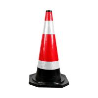 China Road Safety Reflective rubber Traffic Cone for sale