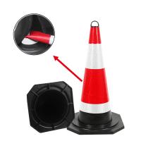 China Road Safety Reflective rubber Traffic Cone for sale