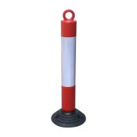 China Traffic Parking 1m Removable Base PVC Warning Delineator Post for sale