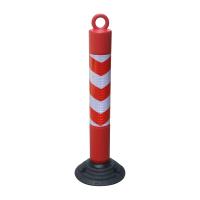 China Flexible Traffic Bollard Post PU PVC Road Warning Delineator 450mm-1200mm Height for sale