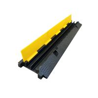 China Yellow Black Heavy Duty Rubber Cable Protector 30T Load Capacity 900mm Length for sale