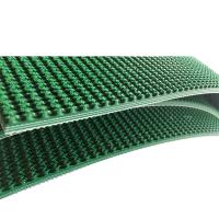 China Green PVC Conveyor Belt 3.0mm Rough Surface for Industrial Material Handling for sale