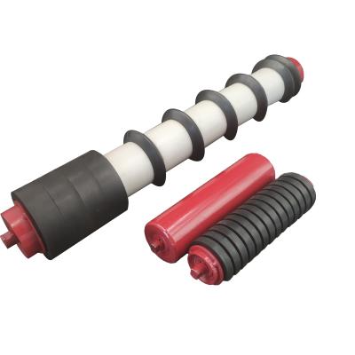China Carbon Steel Conveyor Roller Idler 76-219mm Diameter ISO DIN Standard Heavy Duty for sale
