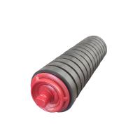 China Carbon Steel Conveyor Roller Idler 76-219mm Diameter ISO DIN Standard Heavy Duty for sale