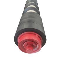 China Carbon Steel Conveyor Roller Idler 76-219mm Diameter ISO DIN Standard Heavy Duty for sale