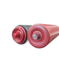 China Carbon Steel Conveyor Roller Idler 76-219mm Diameter ISO DIN Standard Heavy Duty for sale