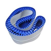 China Customized Blue Sidewall Cleat Chevron Edge Flat PVC Conveyor Belt for sale