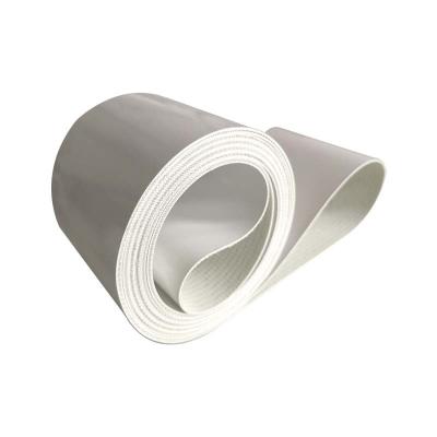 China Customized White Sidewall Cleat Chevron Edge Flat PVC Conveyor Belt ISO9001 -10 to 80 C for sale