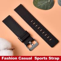 China Fashion Black Color TPU Watch Strap 20mm Bands For Smart Watch for sale