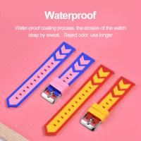 China Unique 22mm Double Color Silicone Watch Strap With Quick Release Spring Bar for sale
