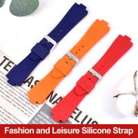 China Custom Watch Strap 10mm Soft Silicone Rubber 4 Colors Watch Strap Bands for sale