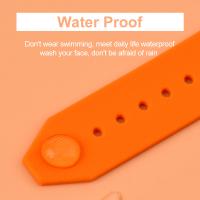 China Custom Watch Strap 10mm Soft Silicone Rubber 4 Colors Watch Strap Bands for sale