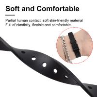 China Skin Friendly Silicone Rubber Wristband , Silicone Watch Strap 24mm for sale