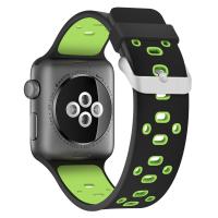 China Two tone colors 38 40 42 44 mm Silicone Watch Strap for Apple Watch for sale