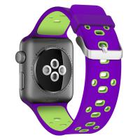 China Two tone colors 38 40 42 44 mm Silicone Watch Strap for Apple Watch for sale