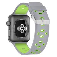 China Two tone colors 38 40 42 44 mm Silicone Watch Strap for Apple Watch for sale