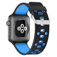 China Two tone colors 38 40 42 44 mm Silicone Watch Strap for Apple Watch for sale