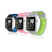 China Two tone colors 38 40 42 44 mm Silicone Watch Strap for Apple Watch for sale