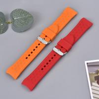 China 4 Colors Custom Watch Strap , 22mm Silicone Rubber Watch Strap Bands for sale