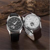 China Manual Movement Waterproof Mechanical Watch Chronograph Black And White Dial for sale