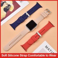 China Fashion Red Color Soft Silicone Watch Band For Apple Watch 38/40mm 42/44mm for sale