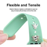 China 100% Pure Natural Solid Silicone Watch Band For Apple Series 40mm 44mm for sale