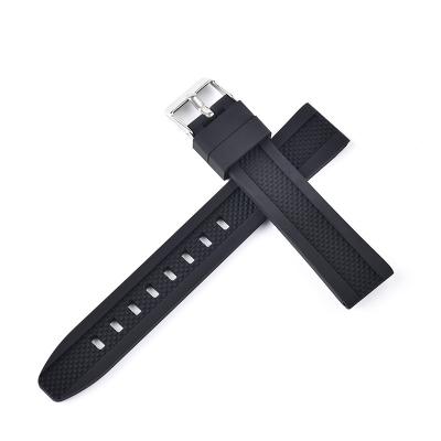 China 18mm ODM Silicone Rubber Watch Strap Bands With Customization LOGO for sale