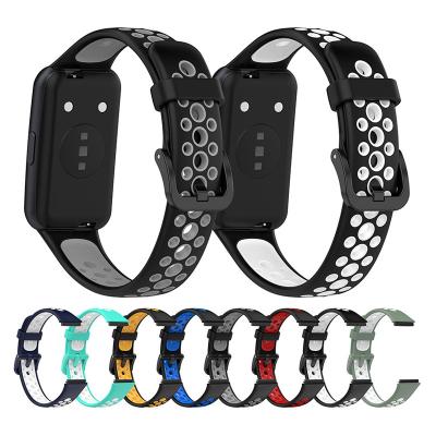 China TPU Material Silicone Rubber Watch Strap Bands For Huawei 7 Double Color for sale