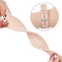 China Popular Optional Colors 40mm 44mm Silicone Sport Watch Band For Apple Watch for sale