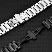 China Luxury 22mm Stainless Watch Strap Gold Rose Gold Black Silver for sale