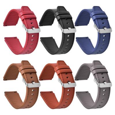 China Replaceable Genuine Leather Watch Band , 22mm Calfskin Watch Strap for sale