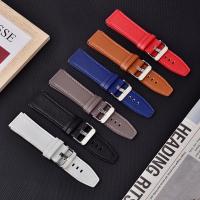 China Replaceable Genuine Leather Watch Band , 22mm Calfskin Watch Strap for sale
