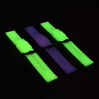 China Luminous Quick Release 20mm Silicone Rubber Watch Strap Bands Flexible for sale
