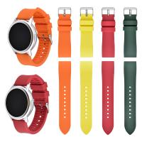 China Popular Multi Colors Sport Silicone Rubber Watchband 20mm With Polished Buckle for sale