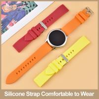 China Popular Multi Colors Sport Silicone Rubber Watchband 20mm With Polished Buckle for sale