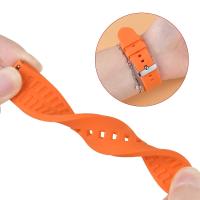 China Popular Multi Colors Sport Silicone Rubber Watchband 20mm With Polished Buckle for sale