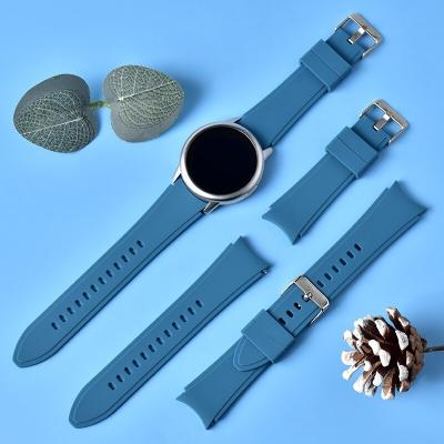 China Custom Women Men Sport Silicone Watch Strap , 22mm Smart Watch Band Blue for sale