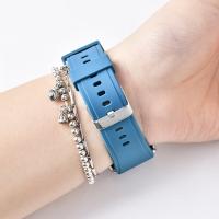 China Custom Women Men Sport Silicone Watch Strap , 22mm Smart Watch Band Blue for sale