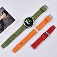 China Multiple Colors Soft Silicone Watch Strap 22mm Flexible With Stainless Buckles for sale